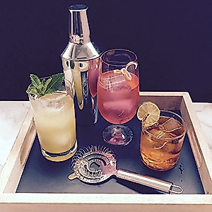 Silicone Ice Cube Tray (Set of 4) by M.Gastro Kitchens, Enough to Make 24 Extra Large Ice Cubes at One Time, Space Saving, 6 Cavity Design (Midnight Blue)