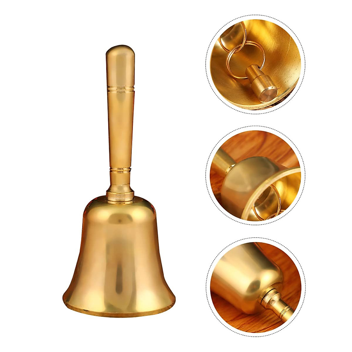 Milisten Call Service Bell 4pcs Brass Handbell Classroom Attention Hand Call Bell Customer Bell Hand Service Bell Bar Bell Animal Toys Practical Hand Bells Telephone Elder Table Bell