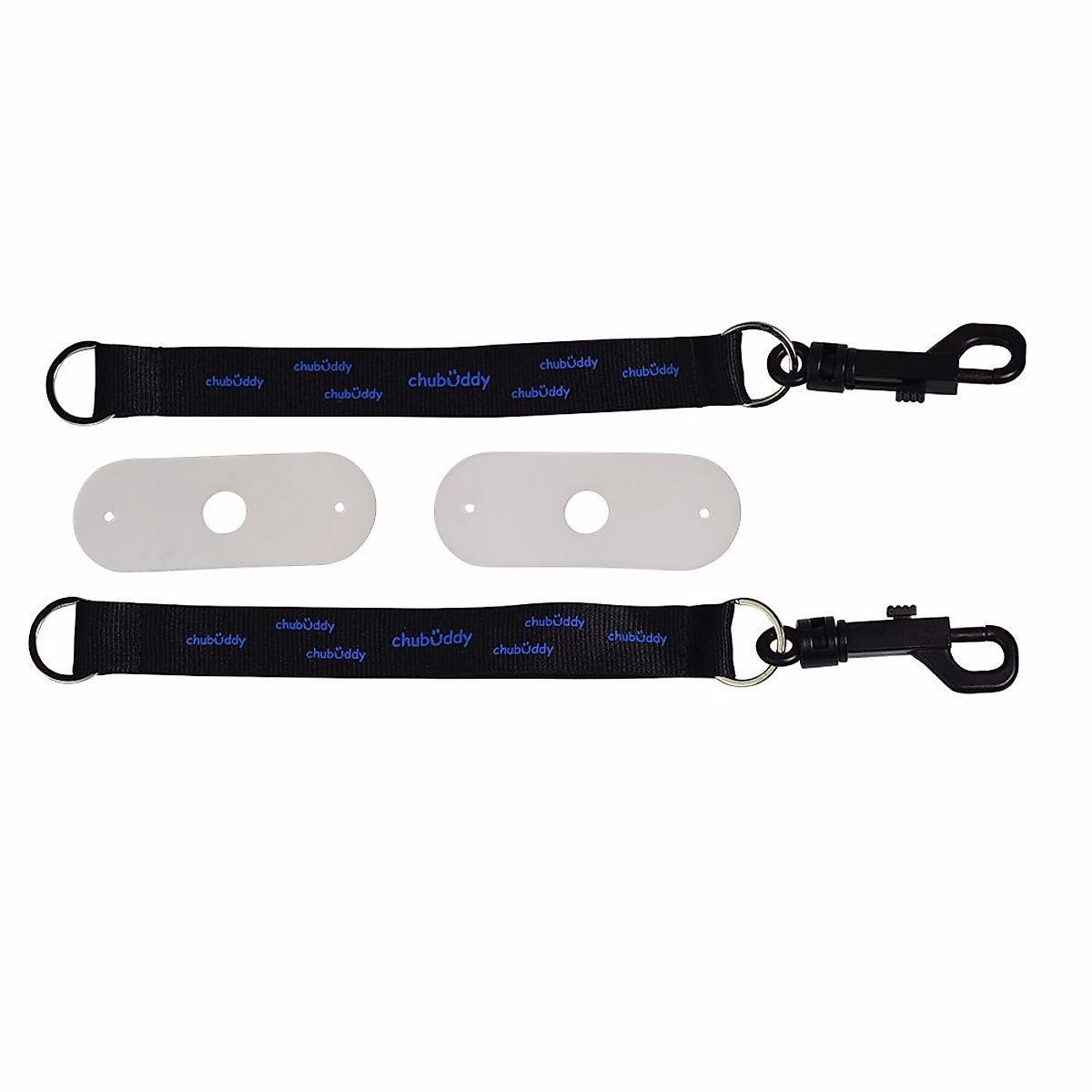 CHU-BUDDY Chubuddy Chew Holder Black Screen Print- Black Tether and Natural Strap