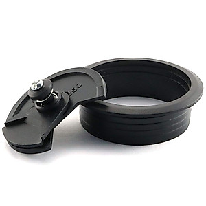 HJ Garden 2pcs 2.8"L x 2.8"W inch Desk Wire Cord Cable Grommets Hole Cover for Office PC Desk Cable Cord Organizer Plastic Cover Black