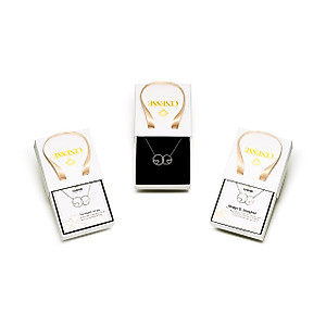 Realnique Interlocking Hearts Necklace Thoughtful gift for Mom, Daughter, Grandmother, Step Mom, Partner, Best Friends, Two Hearts As One Necklace