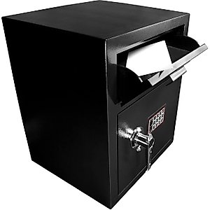 Barska AX11930 Large 1.10 Cubic Ft Digital Multi-User Keypad Security Business Depository Drop Safe with Front Load Drop Box for Money, Cash, and Mail