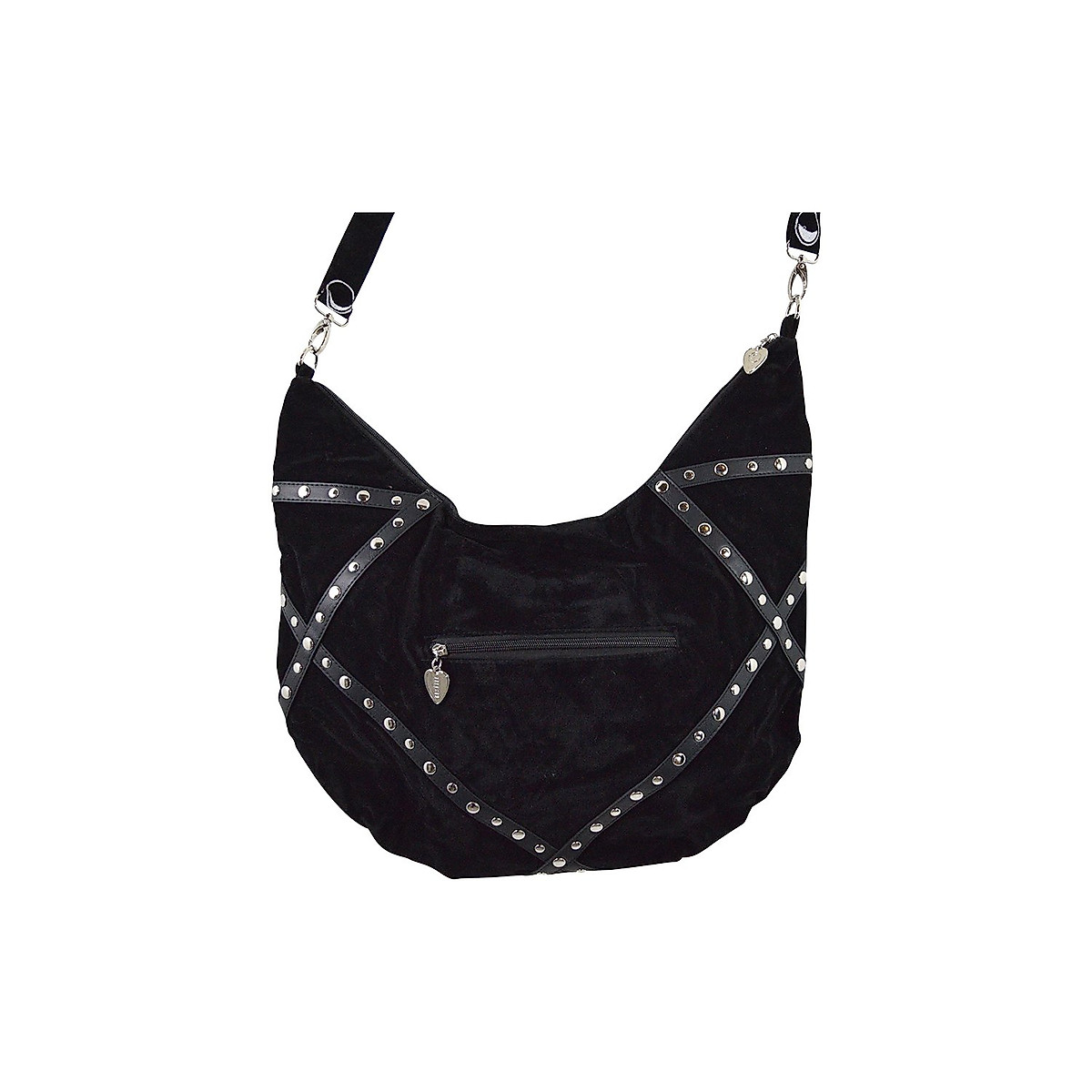 Restyle Gypsy Gothic Witch Moon Child Black Velvet Large Slouchy Hobo Bag