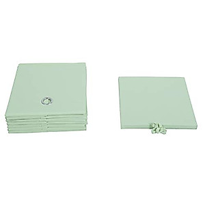 Amelitory Storage Bins Foldable Cube Organizer Fabric Drawer Set of 6 Light Green