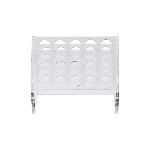 uxcell Slant Rack Acrylic Test Tube Holder 15 Wells for 10ml/15ml Centrifuge Tubes Clear