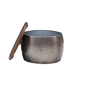 Powell Royce Small Pewter Drum With Storage D1241A19SS