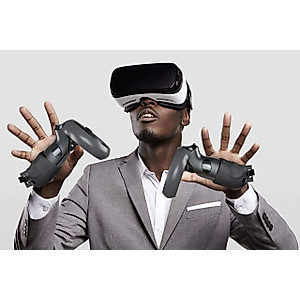 Skywin VR Bundle for Quest 2 - Controller Grips, Game Gun Stock, Link Cable, and Large 35" Directional VR Comfort Mat