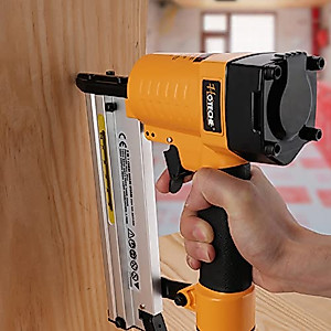 Hoteche 2-in-1 Pneumatic Brad Nailer 18Ga 3/8-Inch to 2-Inch Staple Gun Kit Framing Palm Nail Gun for Wood Working and Roofing Pin Nailer with Carrying Box