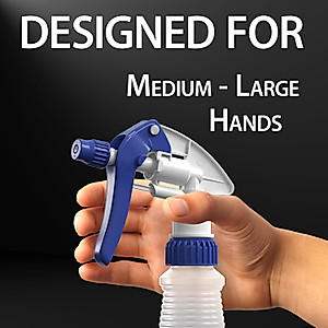Bar5F Leakproof 5-Pack Heavy-Duty Chemical Resistant Nozzle Spray Heads Industrial and Household Window Cleaning Janitorial Supply Low-Fatique Trigger
