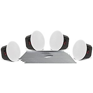 Pure Resonance Audio C6 6.5" 2-Way Ceiling Loudspeaker 30 Watt 70V/100V/8 Ohm (4 Pack)