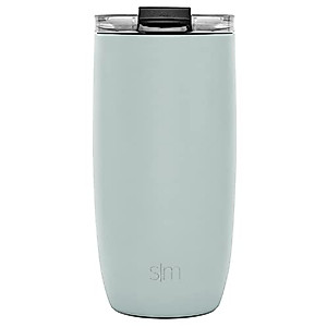 Simple Modern Travel Coffee Mug Tumbler with Flip Lid | Reusable Insulated Stainless Steel Cold Brew Iced Coffee Cup Thermos | Gifts for Women Men Him Her | Voyager Collection | 16oz | Sea Glass Sage