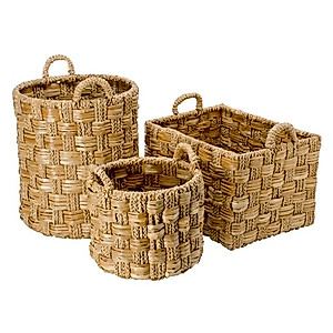 KOUBOO 1060040 Round Braided Sea Grass Storage Basket, Brown