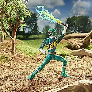 Power Rangers Lightning Collection Dino Charge Green Ranger 6-Inch Premium Collectible Action Figure Toy with Accessories, Ages 4 and Up