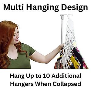 Wing Smart Hanger, Fits Adult & Kid Clothes Sizes, Space Saving & Multi Hanging, 10 Pack Black