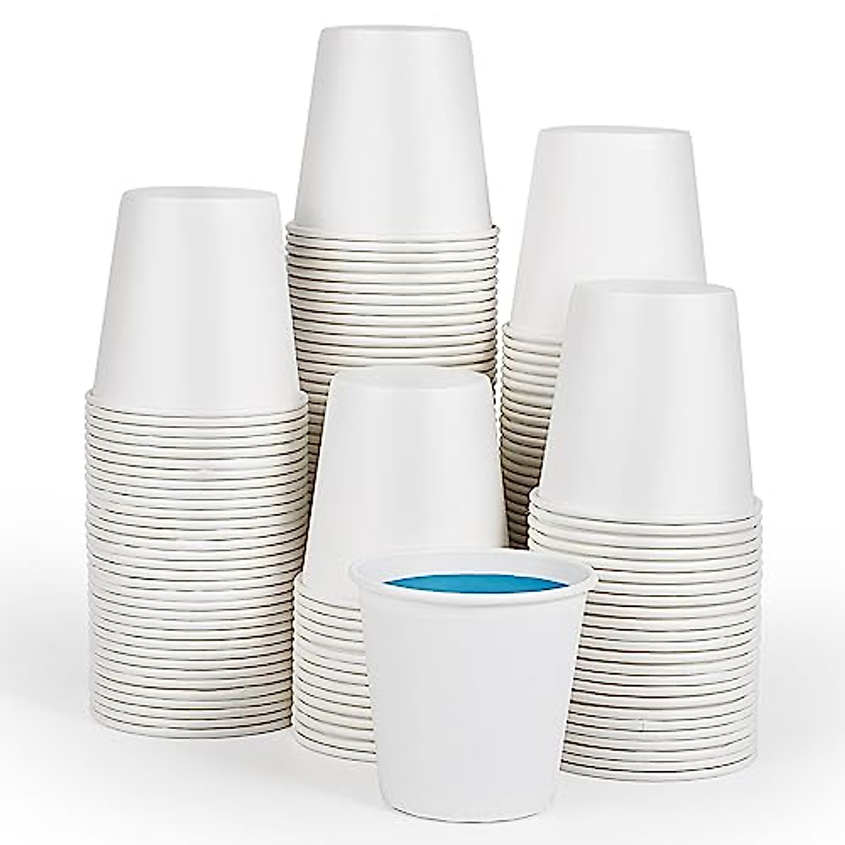 TV TOPVALUE 200 Count - 3 oz Small Paper Cups, Disposable Mouthwash Cups, Mini Paper Cups for Parties and Events