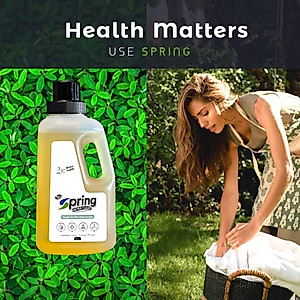 Spring Ultra Clean High Efficiency (HE) Liquid Laundry Detergent, Free of Dyes, Paraben, Phthalate, Formaldehyde, Phosphate and PFAS, Hypoallergenic, 32oz - 64 Loads