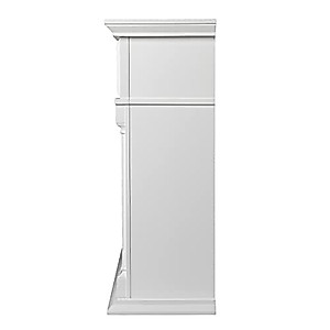 SEI Furniture Altonette Electric Fireplace, White