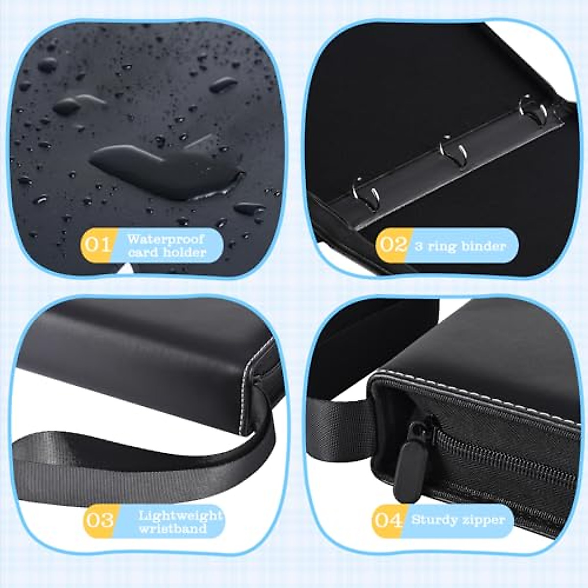 Hotshine Wallet, Card Binder,Large Capacity, with 9-Pocket Transparent Sheets, Compatible with Trading Cards.