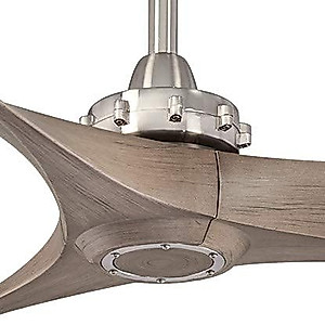 MINKA-AIRE F853-BN/AMP Aviation 60 Inch Ceiling Fan with DC Motor in Brushed Nickel Finish and Ash Maple Blades