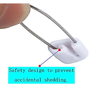 AnMiao Star 2 Inch Long 50 Pcs Plastic Head Safety Pin Safety Locking Baby Cloth Diaper Nappy Pins (8 Colors)