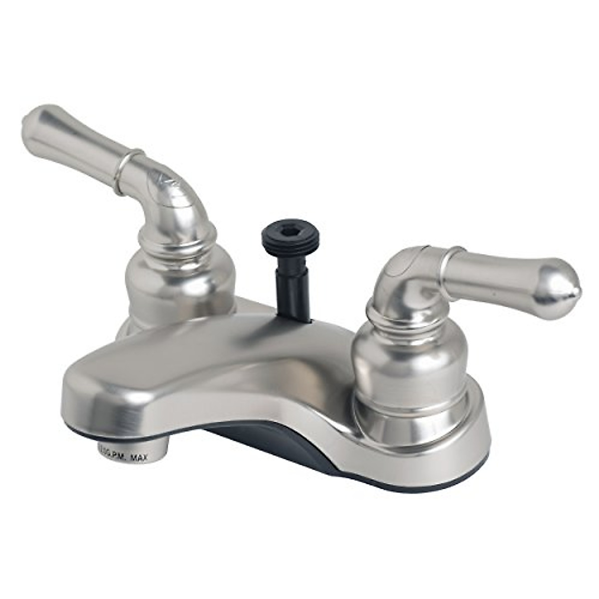 Builders Shoppe 2009BN/4120BN Motorhome Non-Metallic RV Diverter Lavatory Faucet with Hand Held Shower Set, Brushed Nickel Finish