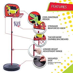 whoobli Basketball Hoop for Kids Ages 3-5 Years with Adjustable Height, Perfect for Mental & Physical Health of Kids, Indoor Sports Games for Toddlers, Toys Age 3 4 5; New 2023