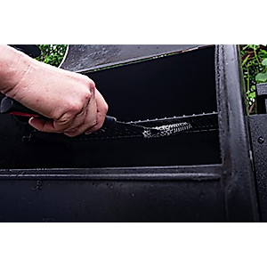 BBQ Dragon Chainmail Grill Brush and Scraper - Stainless Steel Grill Cleaning Brush - Heavy Duty and Bristle Free Grill Cleaner, Grill Scraper - Safe for Porcelain - Perfect Grill Accessories Gift