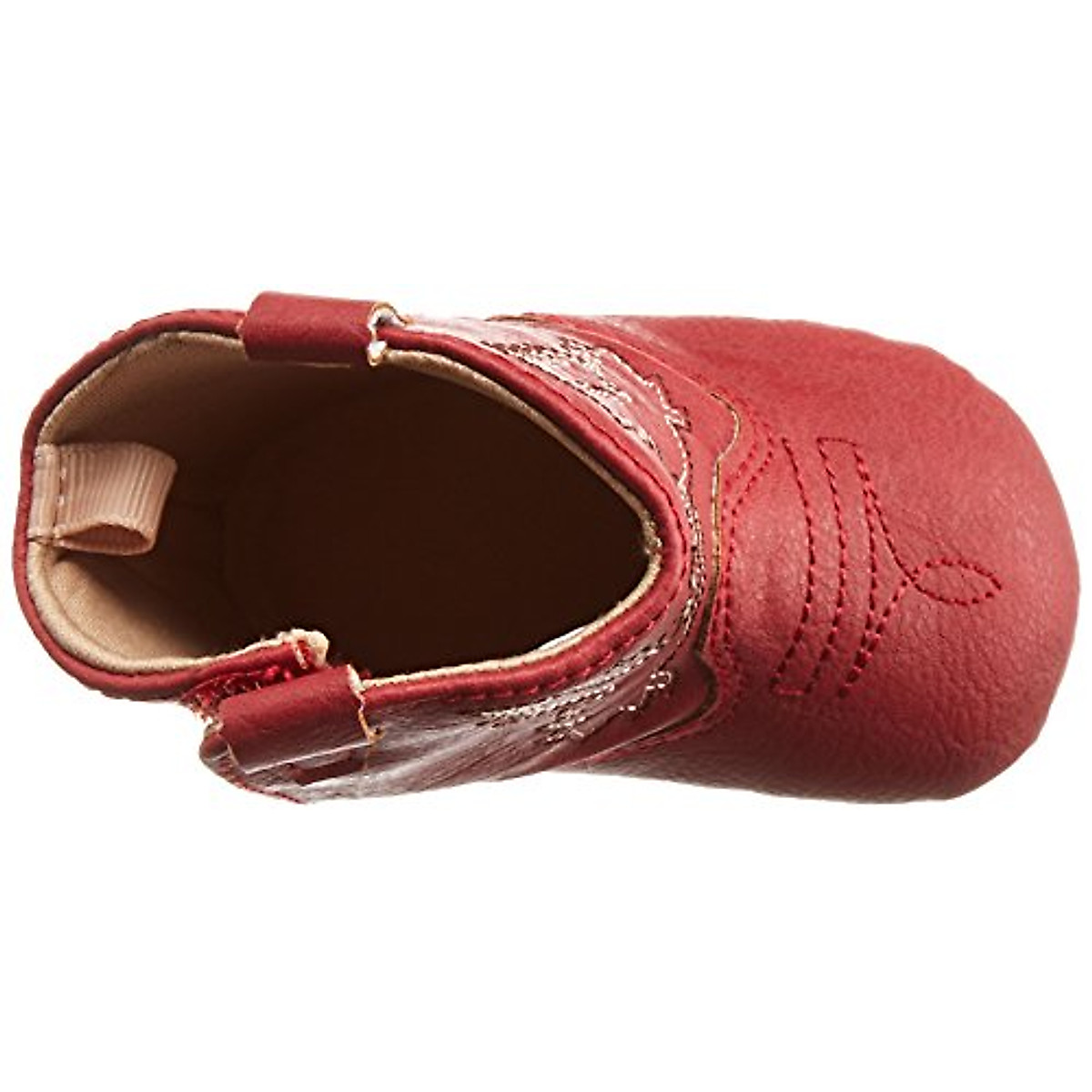 Baby Deer Baby Girls Infant Soft Sole Western Boot, Red, 0