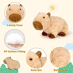 Adorlynetty Plushies Capybara Stuffed Animal Cute Capybara Plush Soft Capybara Plushie Pillows Collection for Kids(9Inch)