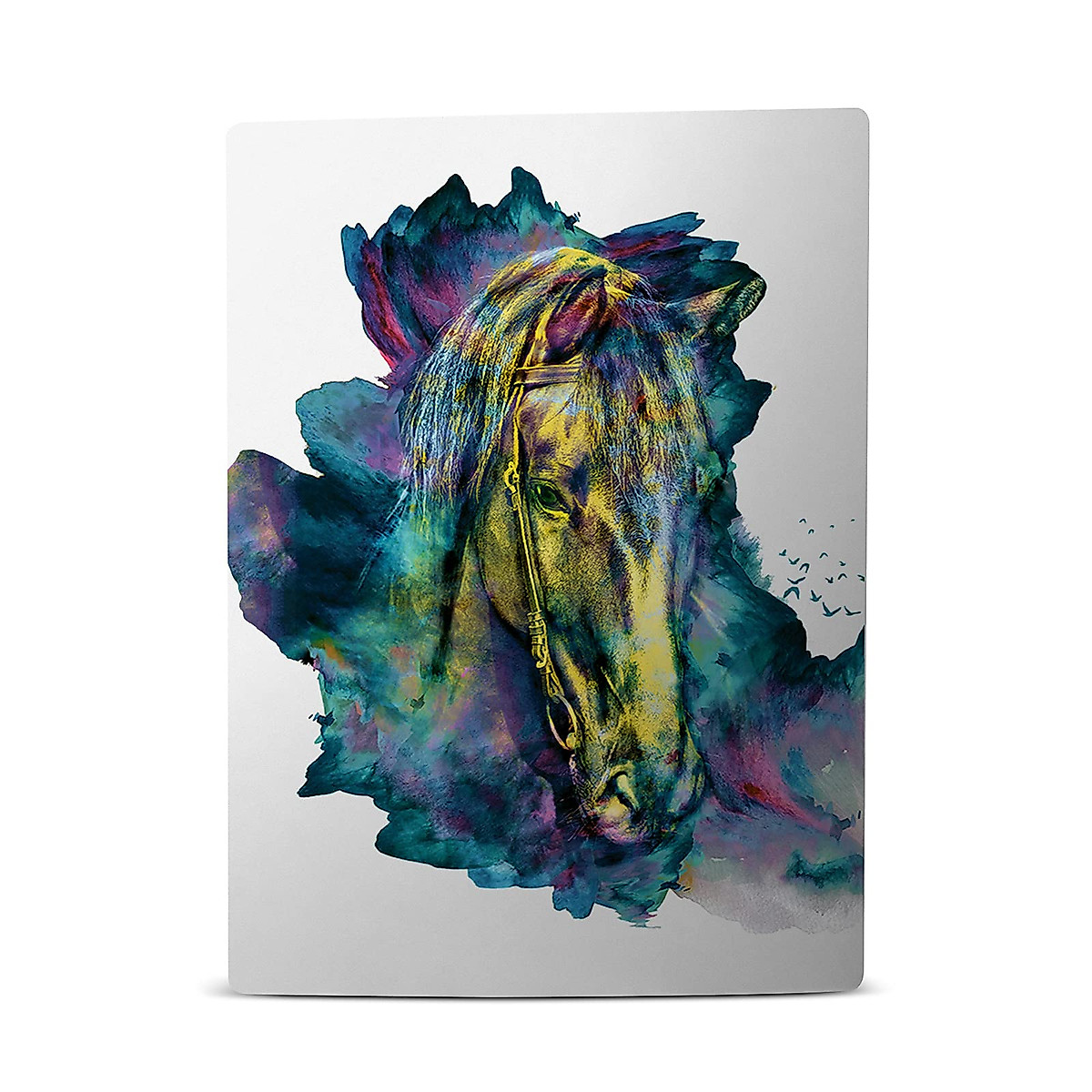 Head Case Designs Officially Licensed Riza Peker Horse Art Mix Vinyl Faceplate Sticker Gaming Skin Decal Cover Compatible With Sony PlayStation 5 PS5 Disc Edition Console & DualSense Controller