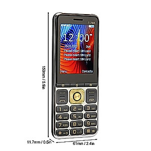 Yunseity 2G GSM Unlocked Mobile Phone, 1.8 Inch Screen Cellphone for Seniors, 3 SIM 3 Standby Big Button Cell Phone with Loud Speaker, Large Backlight Button, 3200mAh Battery (US Plug)