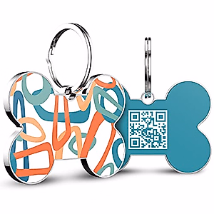 DISONTAG Personalized Dog Tags QR Code Pet ID Tags, Custom Dog Name Tags Pet Online Profile Display Pet Information|Modifiable