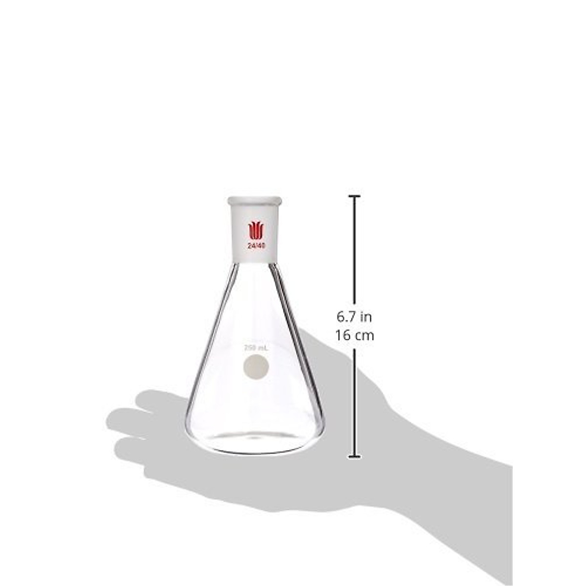 Kemtech F664250 Synthware Erlenmeyer Flask, 250 mL, 24/40 Outer Joint