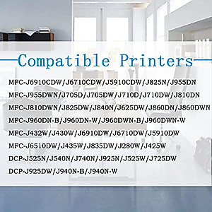 5-Pack ColorPrint Compatible LC79 Cyan Ink Cartridge Replacement for Brother LC79XXL LC-79 XXL Ink Cartridge Work with MFC-J5910DW MFC-J6510DW MFC-J6710DW MFC-J6910DW Printer
