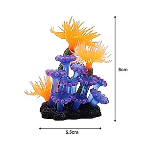 HEEPDD Aquarium Simulation Silicone Coral Sea Anemone Artificial Aquatic Plants Fish Tank Landscape Decoration