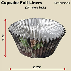 Havercamp Hunting Camouflage Birthday Party Kit (Deluxe Set; 1 Camo Birthday Banner, 3 Lanterns, 36 Cupcake Foils, 6 Buck Balloons, 1 Balloon Weight & 24 Straws) Next Camo Birthday Party Decorations.