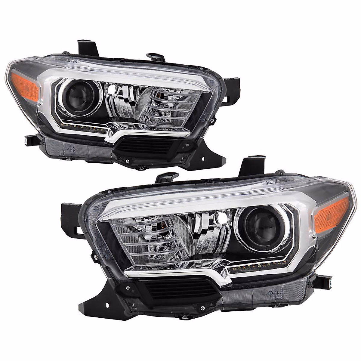 Carpart4u - Aftermarket Switch Back LED Projector Headlights For Toyota Tacoma 2016-2019 SR / SR5