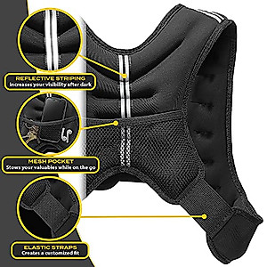 Philosophy Gym Weighted Workout Vest 8 LB, Strength Training Fitness Body Weight Vest