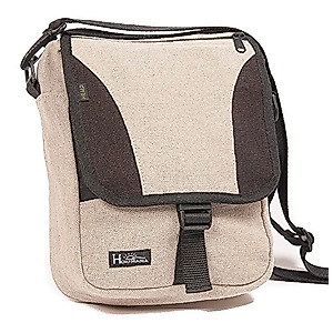 Hempmania 100% Hemp Convertible Travel Bag (Natural/black)