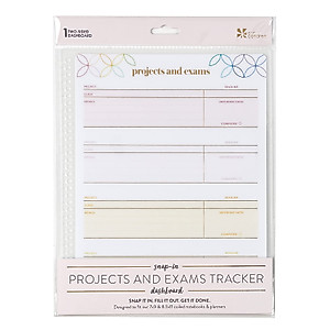 7" x 9" Snap-in Dashboard for Projects & Exams. Two-Sided Wet Erase Surface. Gold Metallic Accents. Fits Spiral Notebooks 7" x 9" or Larger by Erin Condren.