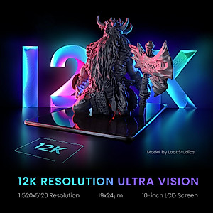 ELEGOO Saturn MSLA 3D Printer UV Photocuring LCD Resin 3D Printer with 4K Monochrome LCD, Matrix UV LED Light Source, Off-Line, and WLAN Print,192x120x200MM / 7.55x4.72x7.87 Inches Printing Size