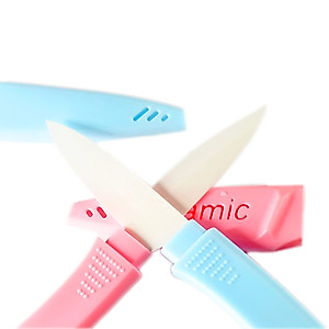 owfvlazi Ceramic Pairing Knives set, Food Knife, Lightweight Ceramic Knives Ceramic Blade Easy to Hold the Handle kItchen Tools (2 pack fruit knives)