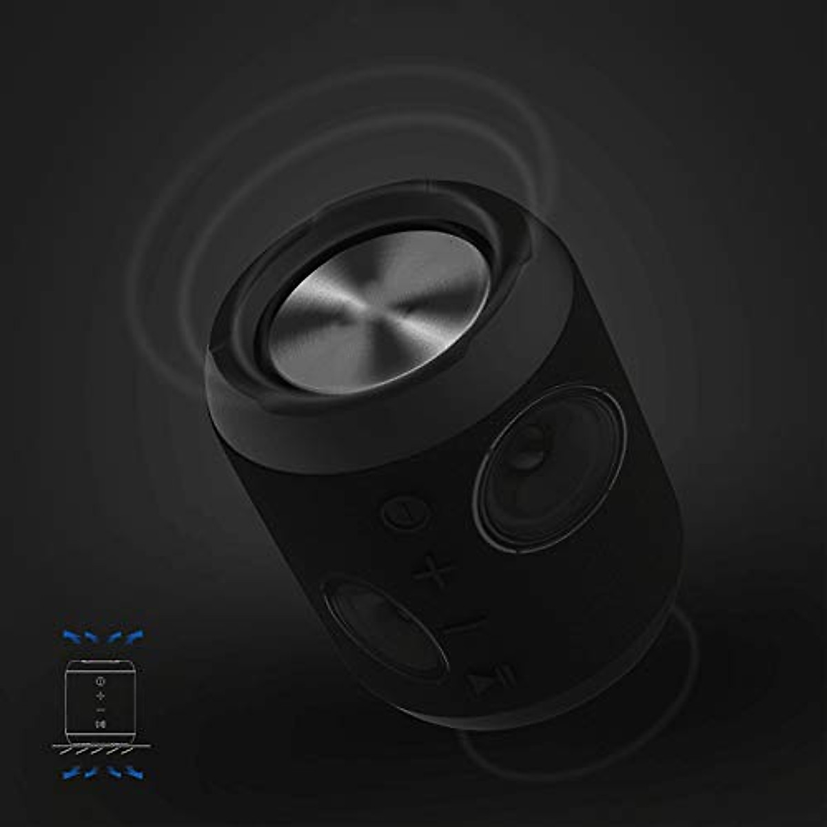 Bluetooth Speakers, 20W Portable Speaker Loud Stereo Sound, Rich Bass IPX6 Waterproof, 16 Hour Playtime, Built-in Mic, Wireless Speaker with TF, AUX, FM for Shower, Pool, Party, Travel, Outdoors