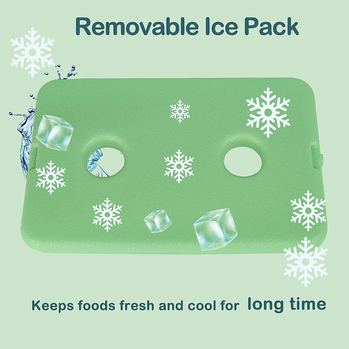 Genteen Lunch Box Kids with Ice Pack Bento Box with Leak Proof Food Cup & Removable Compartment for Meals and Snacks,Toddler Lunch Box for Daycare, School,Ideal On the Go for Boys Girls BPA Free