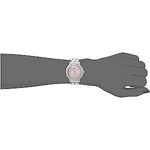 GUESS Stainless Steel + Pink Crystal Bracelet Watch. Color: Silver-Tone (Model: U1062L2)
