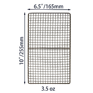 DZRZVD Mini Size Titanium Grill Grate for Backpacking Hiking Outdoor Camping Beach BBQ (Camping Fire Rated) - 10"X6.5"