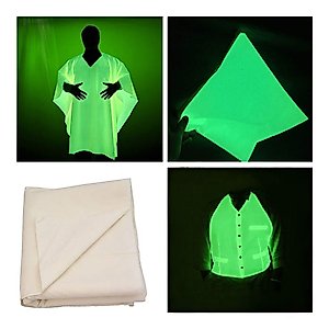 Glow in The Dark Fabric, Luminescent Phosphorescent Fabric, Glow Material for Clothes, Hats, Garments and Multiple Usage, Glows up to 5 Hours (39 x 53 inch)