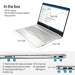 HP 2022 Pavilion Laptop, 15.6" FHD IPS Touchscreen Display, Intel 11th Gen 4-Core i5-1135G7 Processor, 12GB DDR4 RAM 256GB PCle SSD, Intel Iris Xe Graphics, Webcam, HDMI, Windows 11 Home, Silver