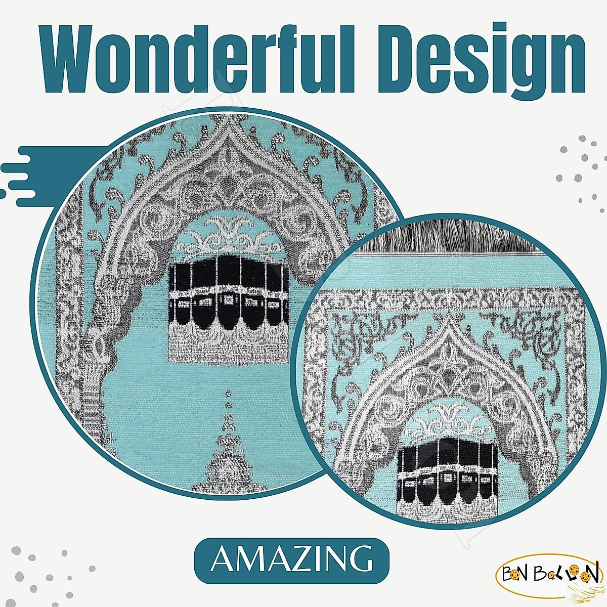 Light Blue Prayer Rug Muslim Carpet Mat Islamic Childrens Salat Small Kids Janamaz Sajda Rugs Sajadah Namaz Sajjadah Child Toddler Mosque Mini Praying Gebetsteppich Musallah Salah Masged Ramadan