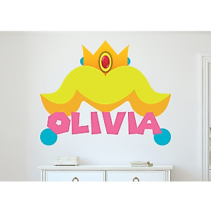 Kyle Cornhole Princess Nursery Wall Decal - Name Letters for Wall Decor - Personalized Name Stickers - Custom Vinyl Lettering - Baby Name Decals for Girls KA1505, Green